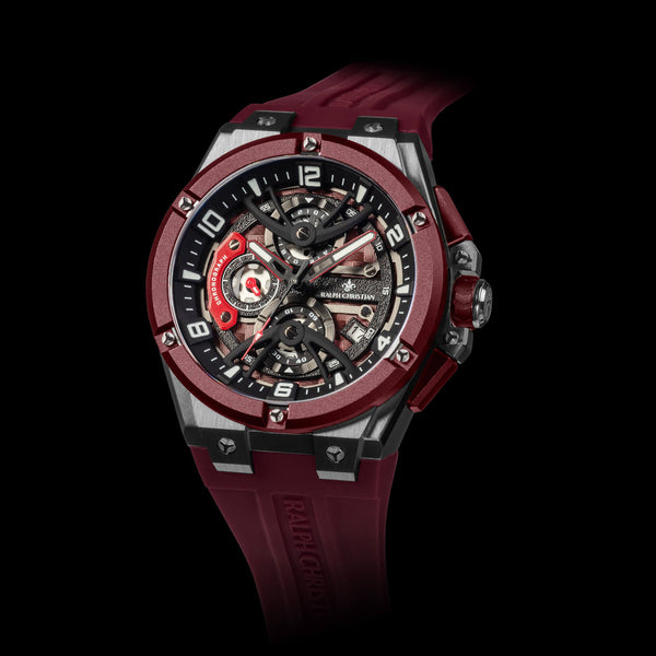 The Apex Chrono | Crimson Steel | Ralph Christian Watches