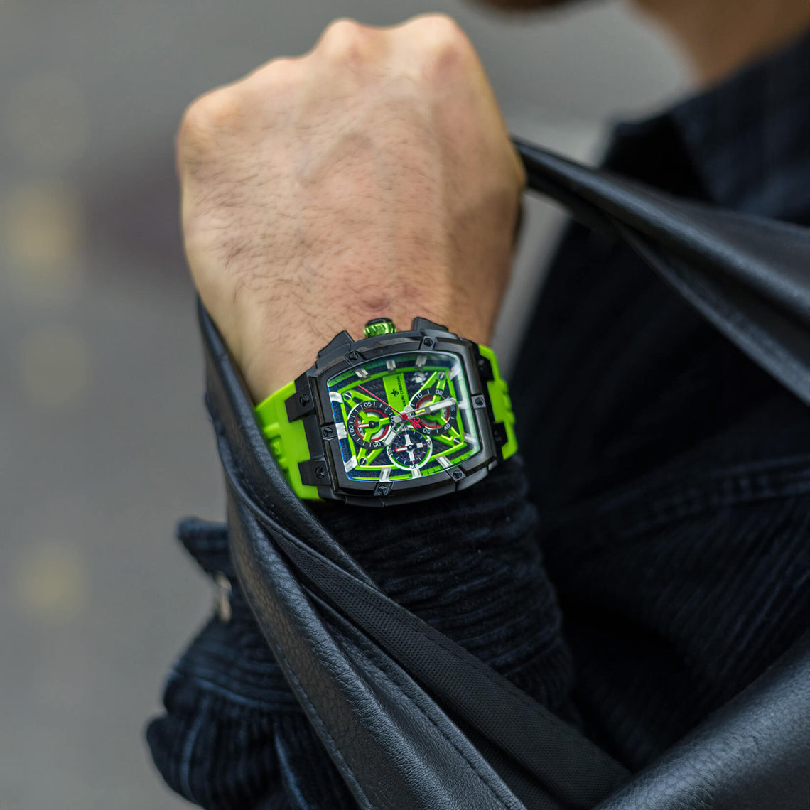 The Polaris Chrono | Lime Green | Ralph Christian Watches