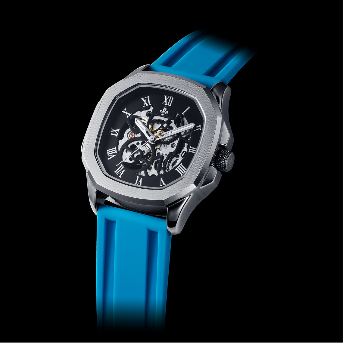 Blue Silicone Strap With Silver Buckle | Ralph Christian Watches