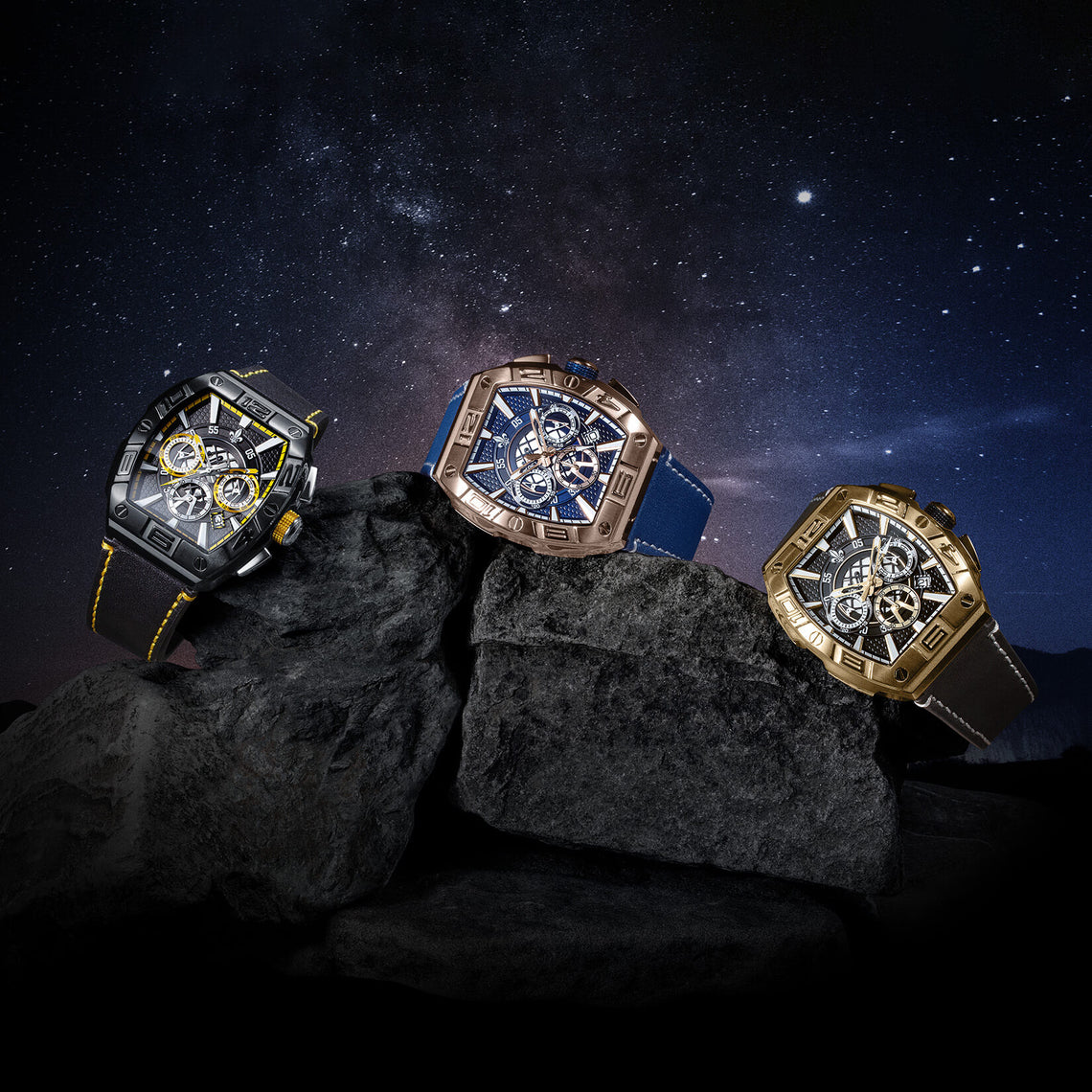 The Intrepid Chronograph | Rose Gold And Blue | Ralph Christian Watches