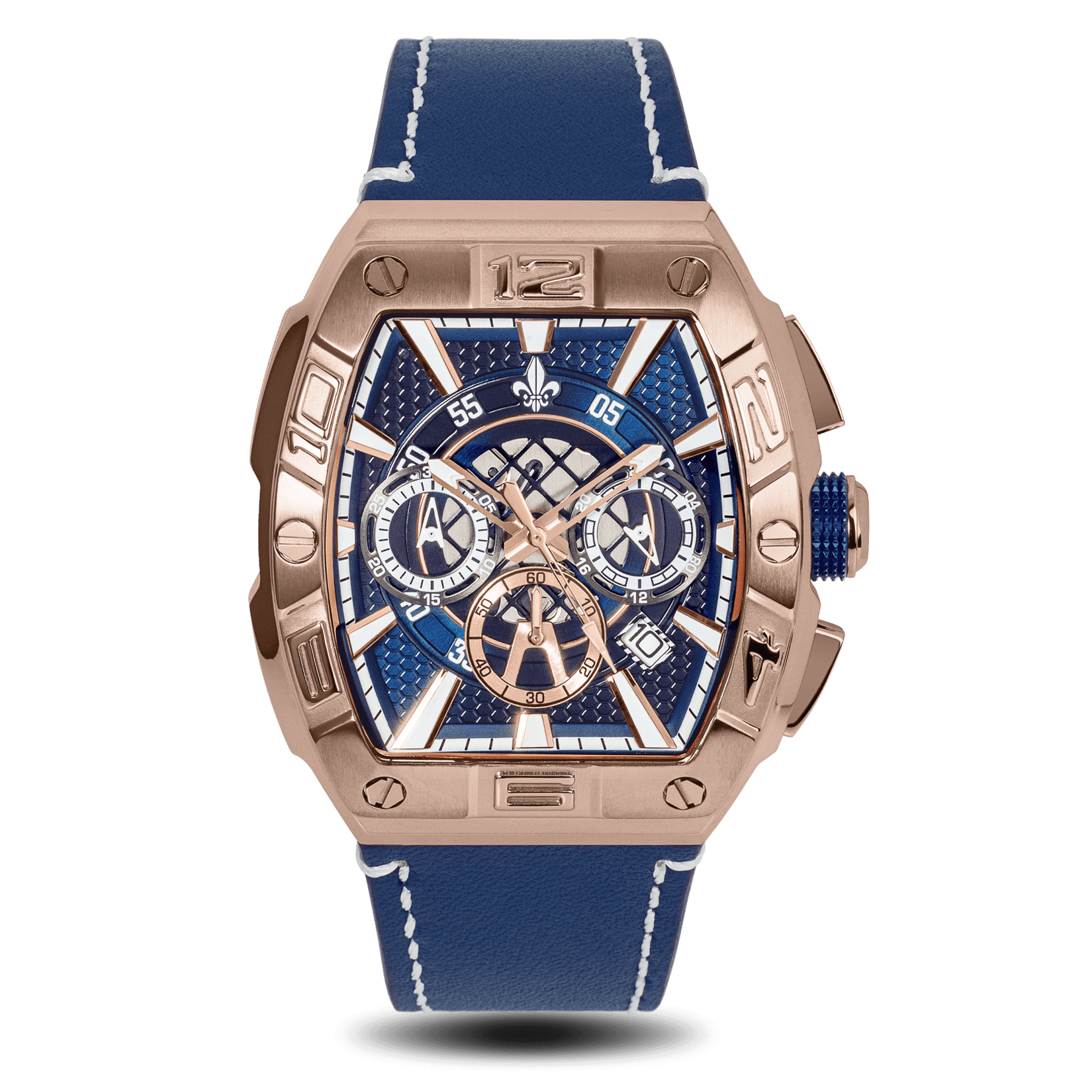 The Intrepid Chronograph | Rose Gold And Blue | Ralph Christian Watches